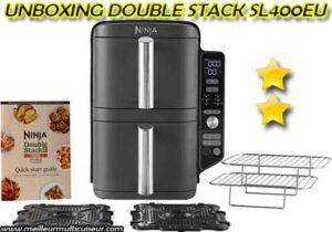 NINJA Double Stack XL SL400EU 👉 Airfryer Vertical : 9,5L, 2 Paniers ...
