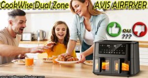 Cookwise Air Fryer Dual Zone famille nombreuse Smart Shake, Sync Finish & fenêtres de contrôle
